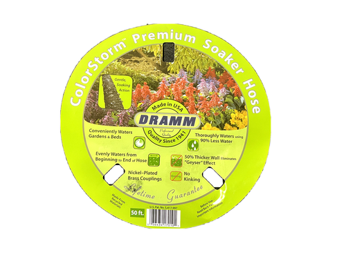 Dramm ColorStorm 50' Premium Soaker Hose USA Made Of Recycled Materials ...