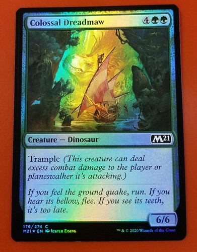 1x Colossal Dreadmaw | FOIL | M21 Core Set 2021 | MTG Magic Cards | eBay