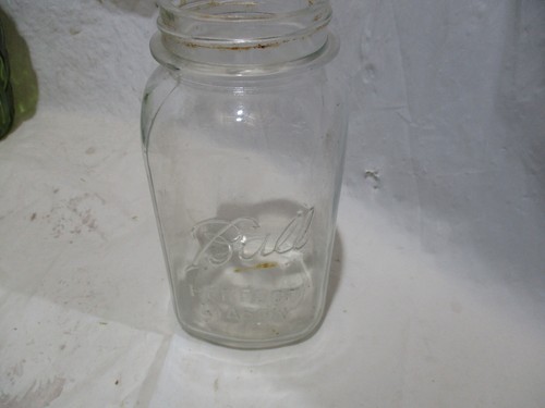 Antique Clear Script Underlined Ball Perfect Mason Quart Jar | eBay