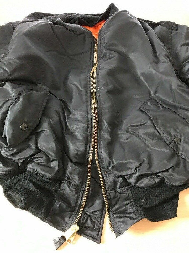 USAF MA-1 Blue Flight Jacket By Greenbrier Mnfg Vintage New Made in USA ...