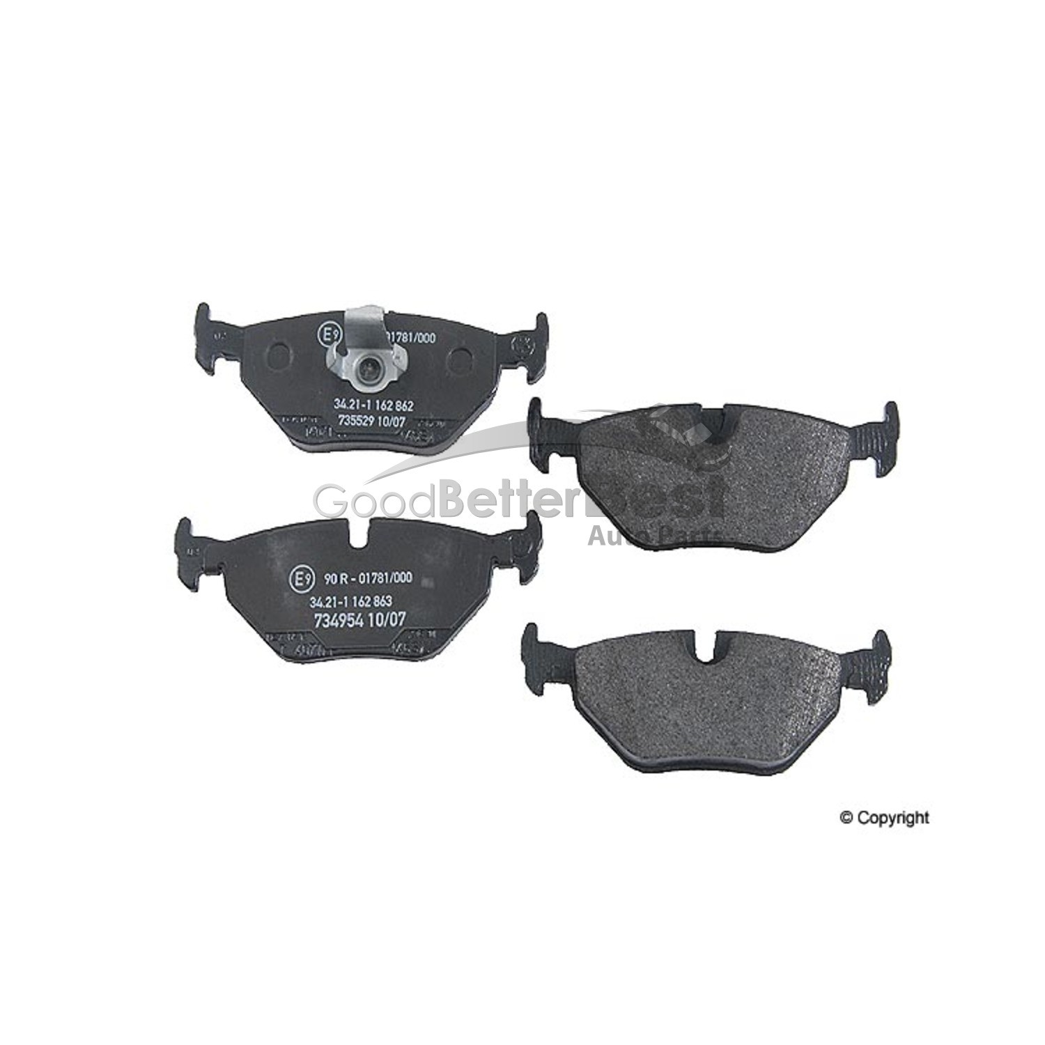 New Genuine Disc Brake Pad Set Rear 34216761281 for BMW 525i 528i 530i ...