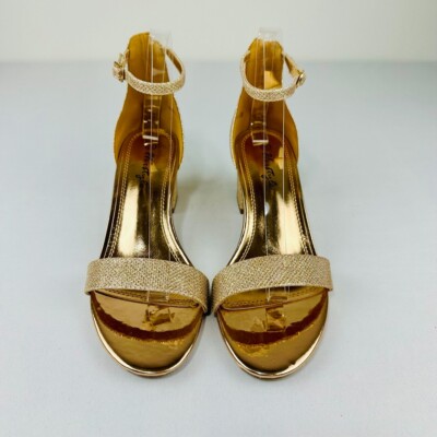 Herstyle Women's Sunday Chunky Low Heels Size 8.5 Rose Gold Herstyle Women's Sunday Chunky Low Heels Size 8.5 Rose Gold