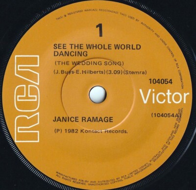 Janice Ramage ORIG OZ 45 See the whole world dancing NM ’82 RCA NZ ...