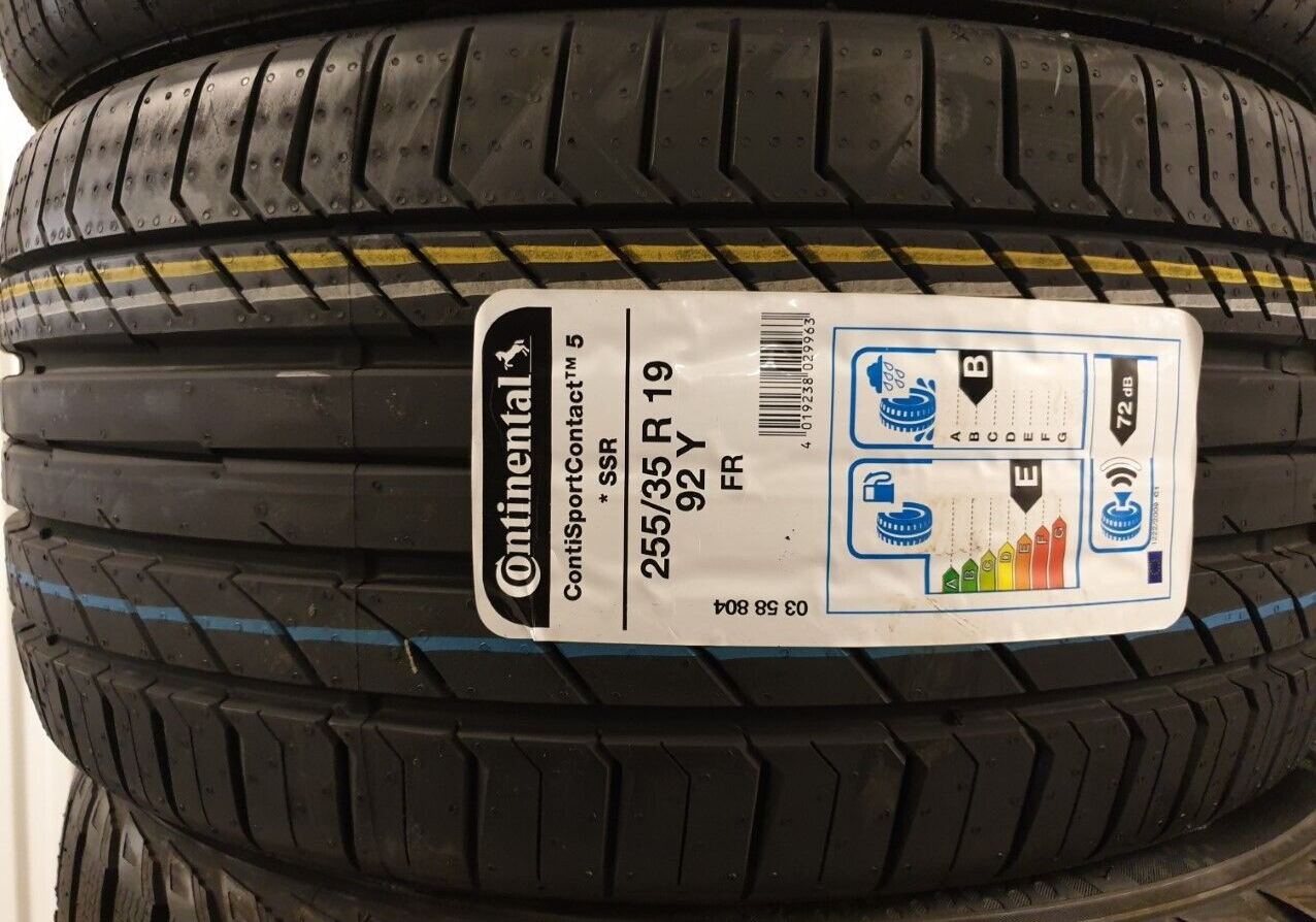 4X CONTINENTAL 225/40/19 255/35/19 RUNFLAT SSR MERCEDES 255 35 ZR19 225 ...