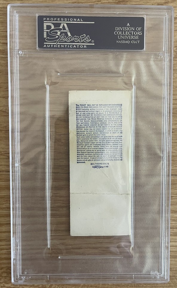 DAVE CASPER ”GHOST TO THE POST” TICKET 1977 RAIDERS-37 COLTS-31 (2OT ...