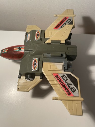 Vintage 1985 Bandai Gobots Renegade 9713 JET Figure Robot Transformer ...