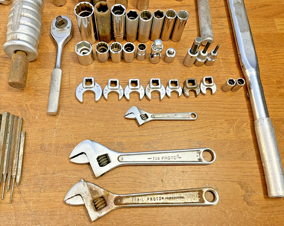 Large Lot of (109) PROTO U.S.A. Tools - Ratchets, Sockets, Wrenches ...