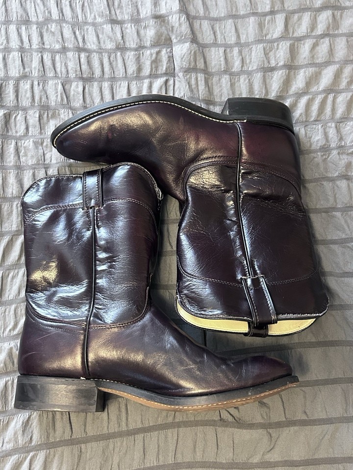 Laredo Men's Size 10.5EE Burgundy Roper Cowboy Boots Style 7917 Rodeo ...