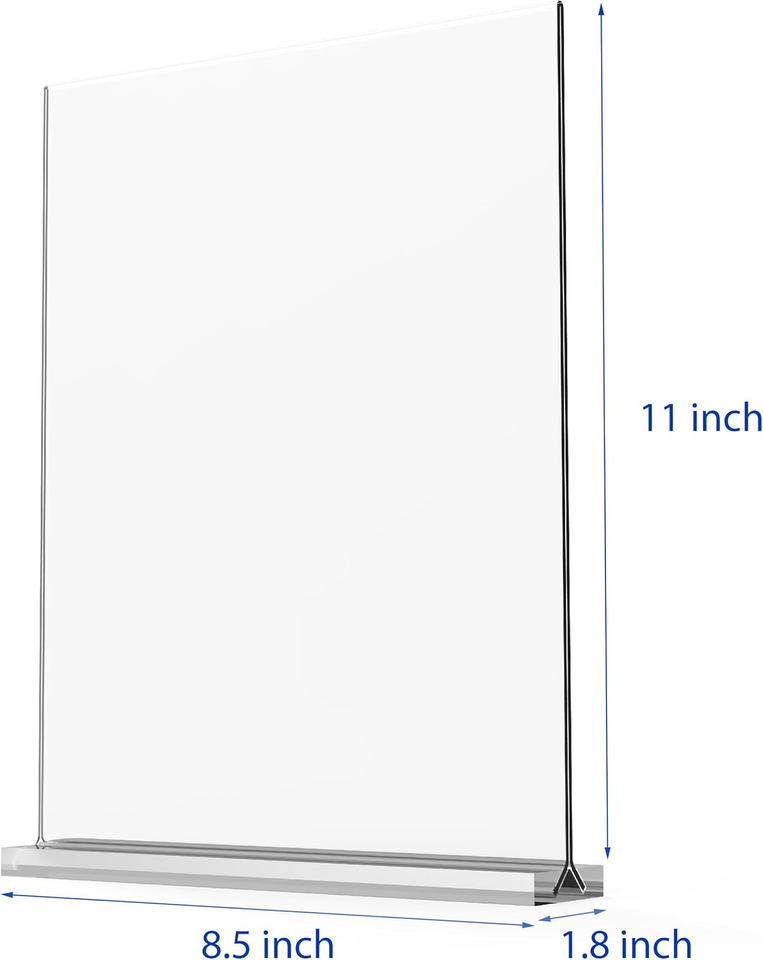 Newnewshow 8.5X11 Acrylic Sign Holder 3 Pack Vertical Double-Sided ...