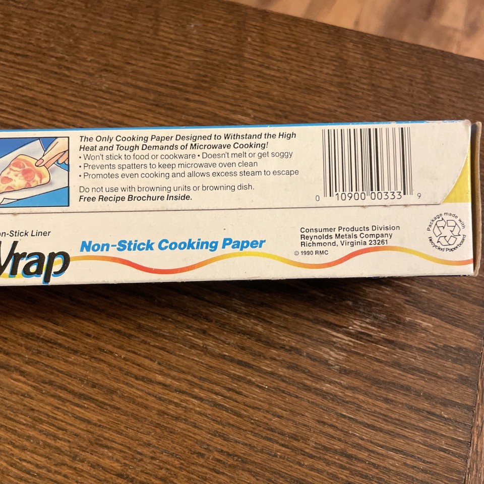 1 Roll Reynolds Microwave Wrap NOS 1990 50 Sq. Ft. Nonstick Cooking ...