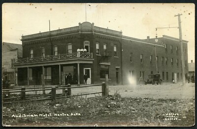 NANTON ALBERTA - AUDITORIUM HOTEL 1920s RPPC RP PHOTO POSTCARD by W ...