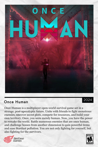 Once Human *CUSTOM* Gaming Showcase Poster 11x17 *FREE SHIP* | eBay