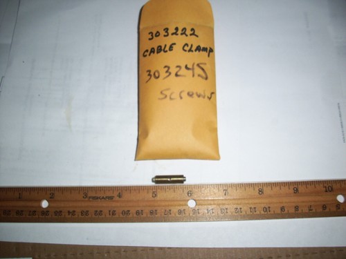 Johnson Evinrude remote control cable clamp 303222 and screws 303245 ...