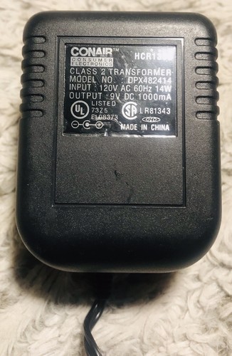 Conair DPX482414 Class 2 Transformer Output 9V 1000mA AC Adapter Power ...