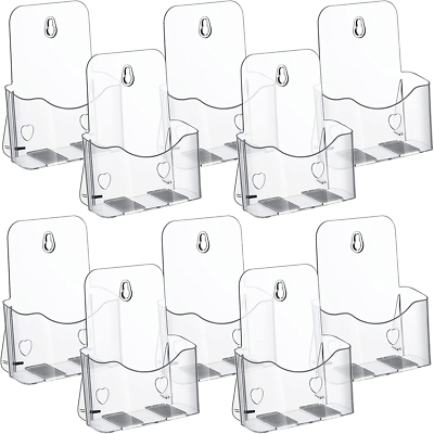 10 Pieces Acrylic Brochure Holder 6 X 8 Inches Plastic Magazine Holder ...