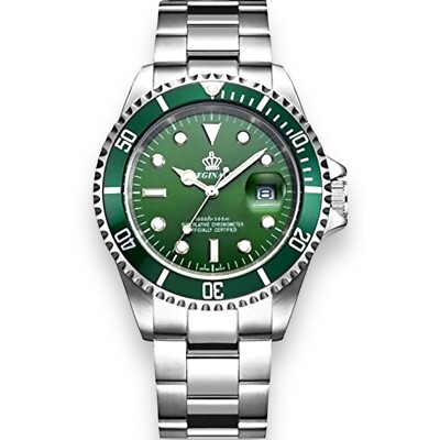 Reginald Homage Watch Silver Green Japan 2115 Quartz All Stainless ...