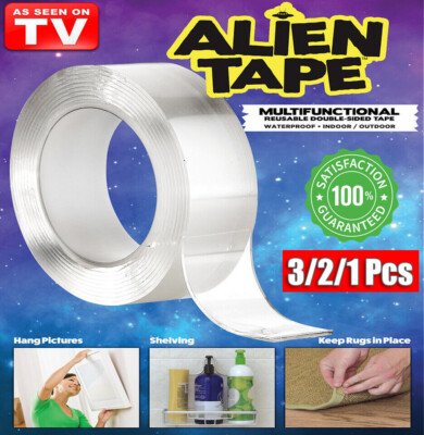 Alien Nano Tape Heavy Duty double sided Transparent Reusable Tape As ...