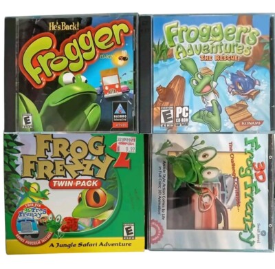 Frogger PC CD-ROM Game Frog Frenzy Hasbro Vintage Windows Strategy ...