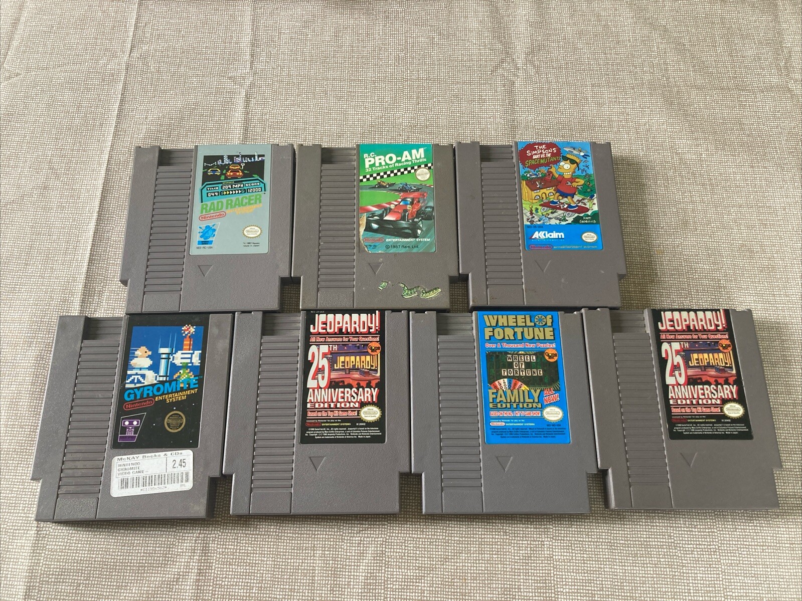 Vintage Nintendo Nes Game Lot of 7 Authentic Tested Cartridges Only | eBay