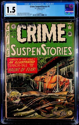 Crime SuspenStories #5 CGC 1.5 Johnny Craig Cover EC Comics Pre-Code ...