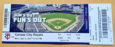 2017 Opening Day @ Target Field 4/3/17 Minnesota Twins KC Royals Full ...