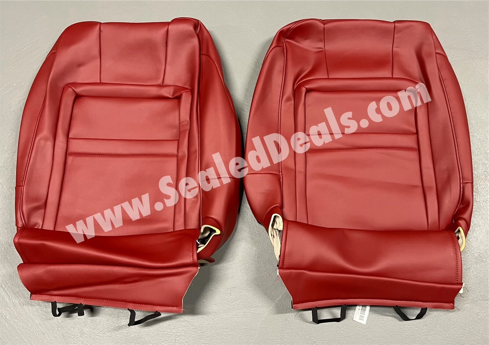 Custom Cardinal Red Leather Seat Covers for Ford Mustang Coupe GT V6 ...