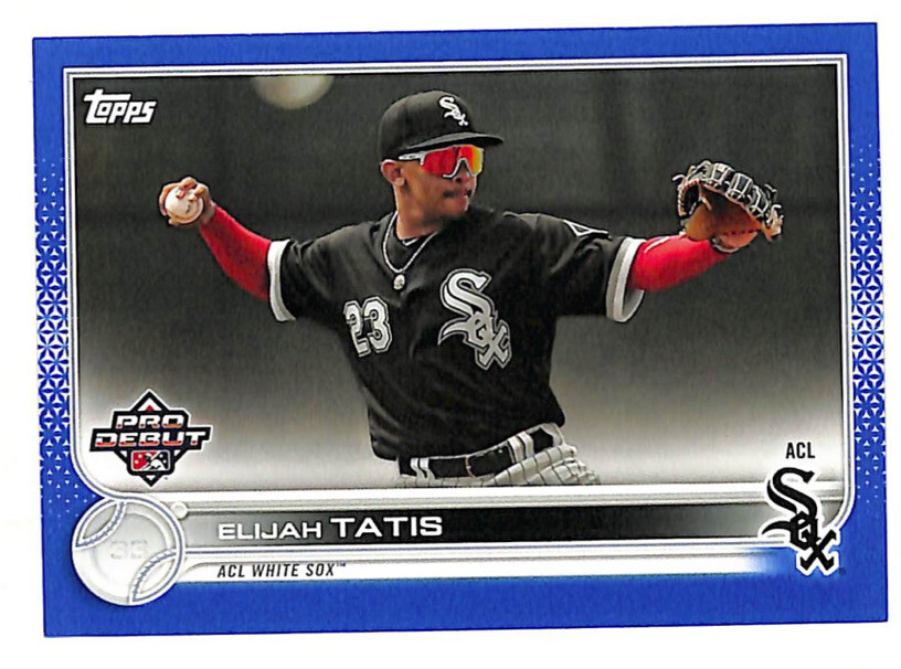 2022 Topps Pro Debut Elijah Tatis 126/150 blue parallel card White Sox ...