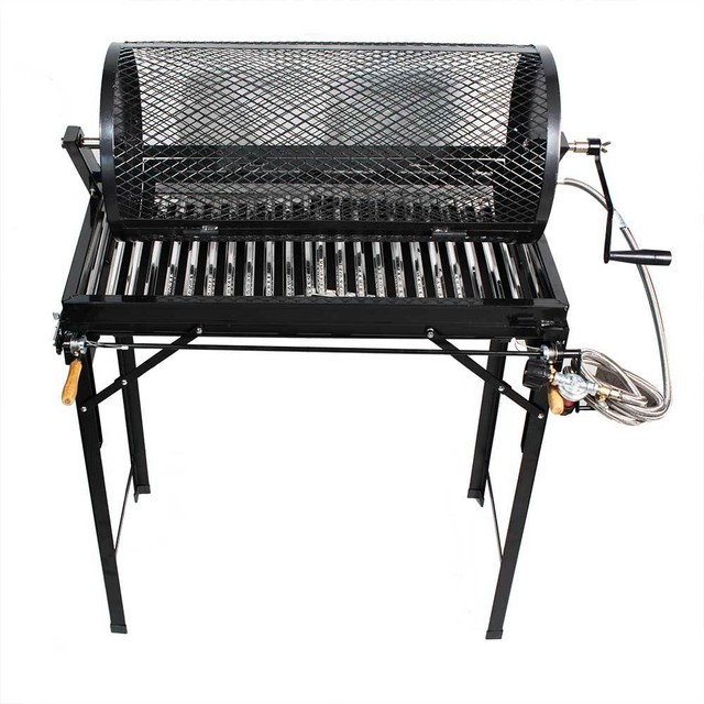 5 Burner Hatch Rotating Chili Roaster Portable BBQ Stand & Regulator CR ...