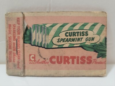 Vintage Curtiss Peppermint Gum Magic Silicon Tissues Eyeglass cleaners ...