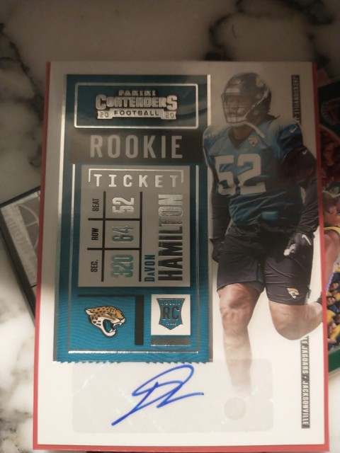 2020 Panini Contenders - Rookie Ticket #247 Davon Hamilton (AU, RC) for ...