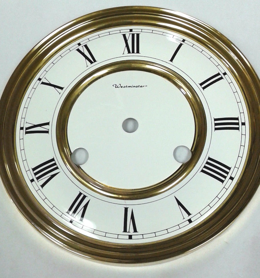 Hermle-Westminster clock dial 150 mm for 141-140 movement solid brass ...