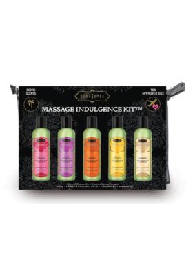 Kama Sutra Massage Oils Indulgence Kit 2oz 5 Bottles Ultra Moisturizing ...
