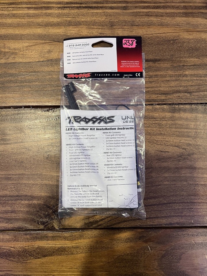 Traxxas 8488 LED Light Bar Roof Curved HV 52 Wht LED's Desert Racer ...