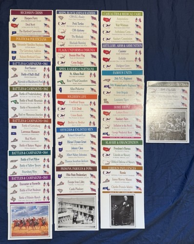 CIVIL WAR CARDS 1993 Atlas Editions Lot Of 90 Cards | eBay
