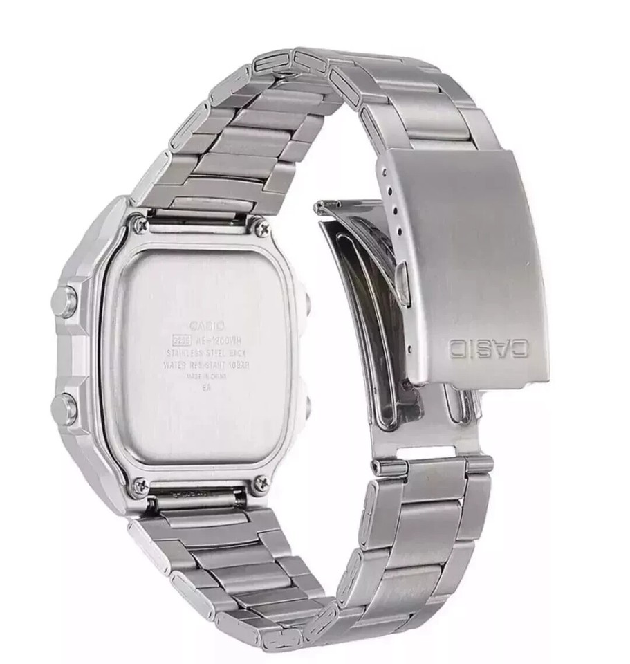 Casio Men's Illuminator Stainless Steel AE-1200WHD World Time Digital ...