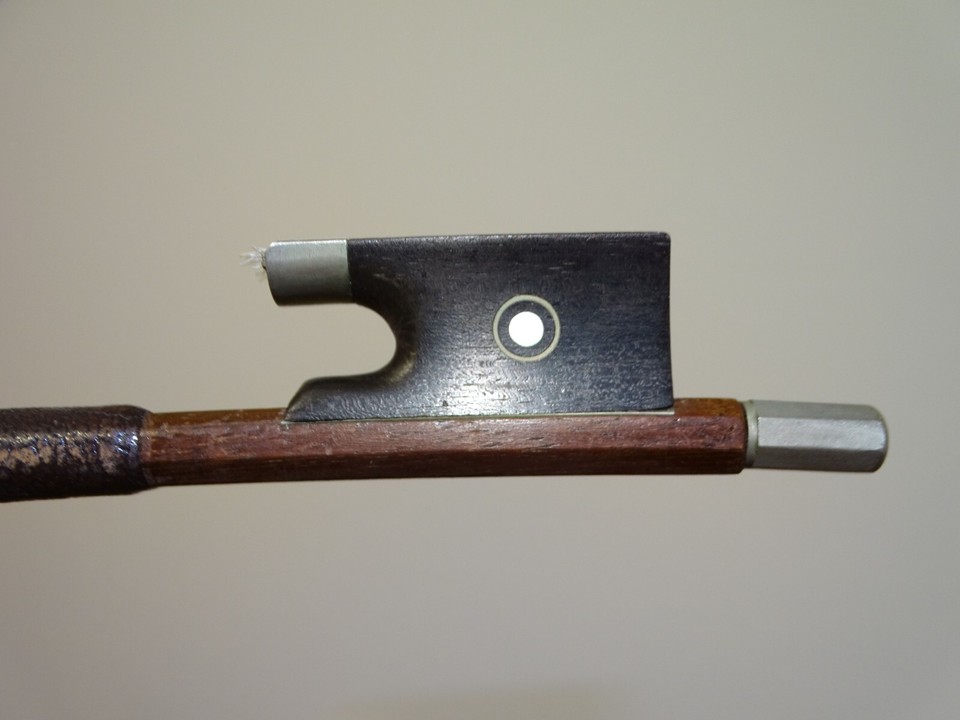 OLD LABELLED VIOLIN BOW labelled BAUSCH CZECHOSLOVAKIA - FOR RENOVATION ...