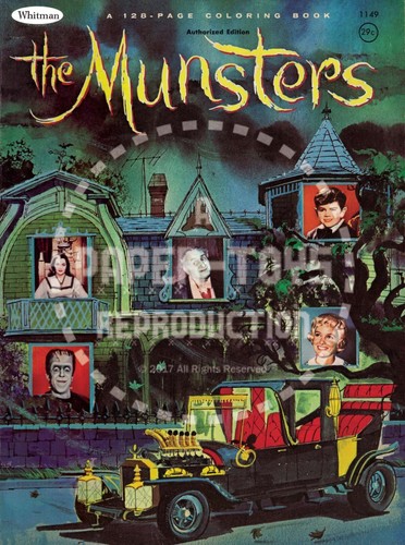 VINTAGE REPRINT - 1965 - THE MUNSTERS COLORING BOOK - COMPLETE/ENTIRE ...