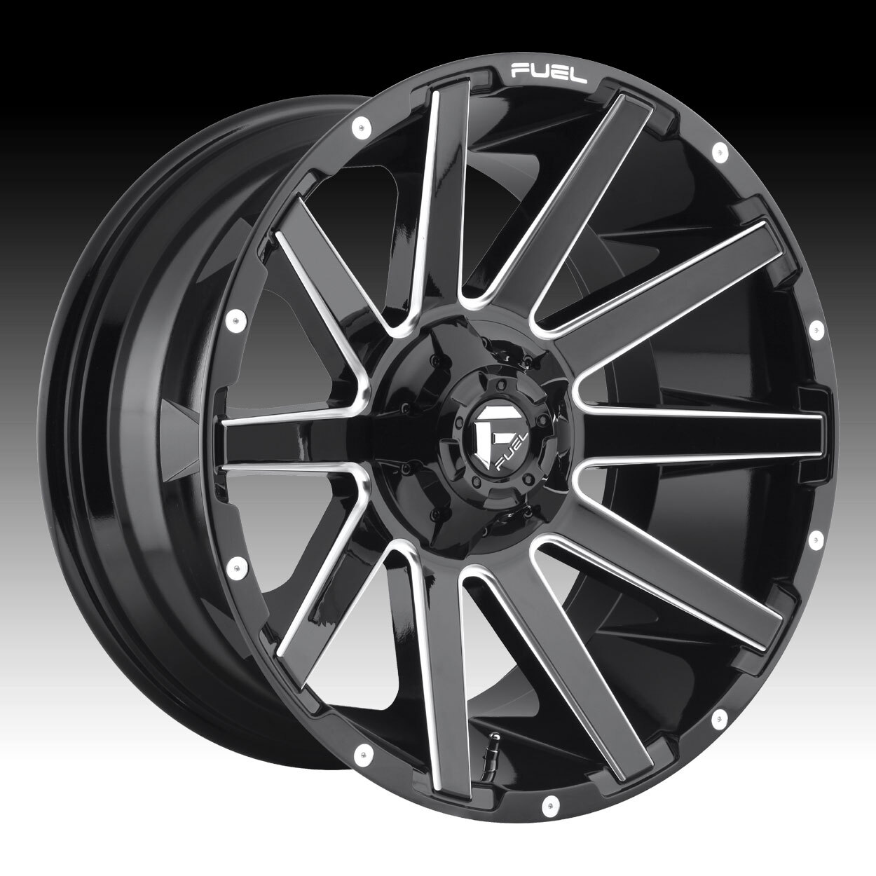 Fuel D615 Contra Gloss Black Milled 20x10 5x5.5 / 5x150 -18mm ...