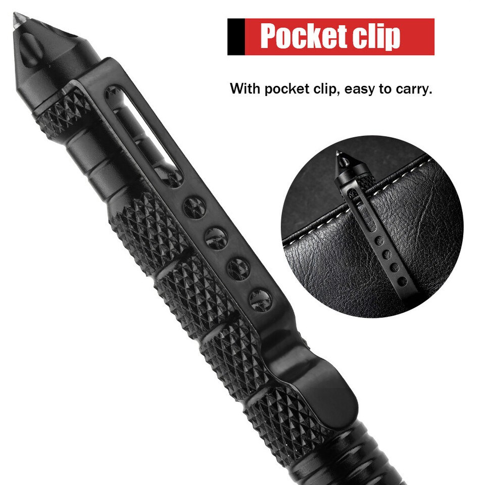 Durable EDC Pocket Action Ball Pen Clip Police Pen Student Stationery ...