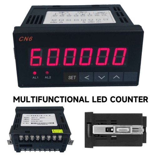 6-Digital Multifunctional LED Counter Grating Encoder Display Meter ...