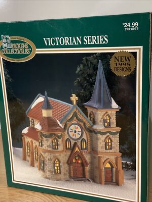 Dickens Collectables Victorian Series Christmas Village Lighted Church ...