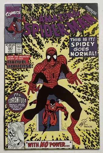 THE AMAZING SPIDER-MAN #341 NOV 1990 MARVEL COMICS POWERLESS PART ONE ...