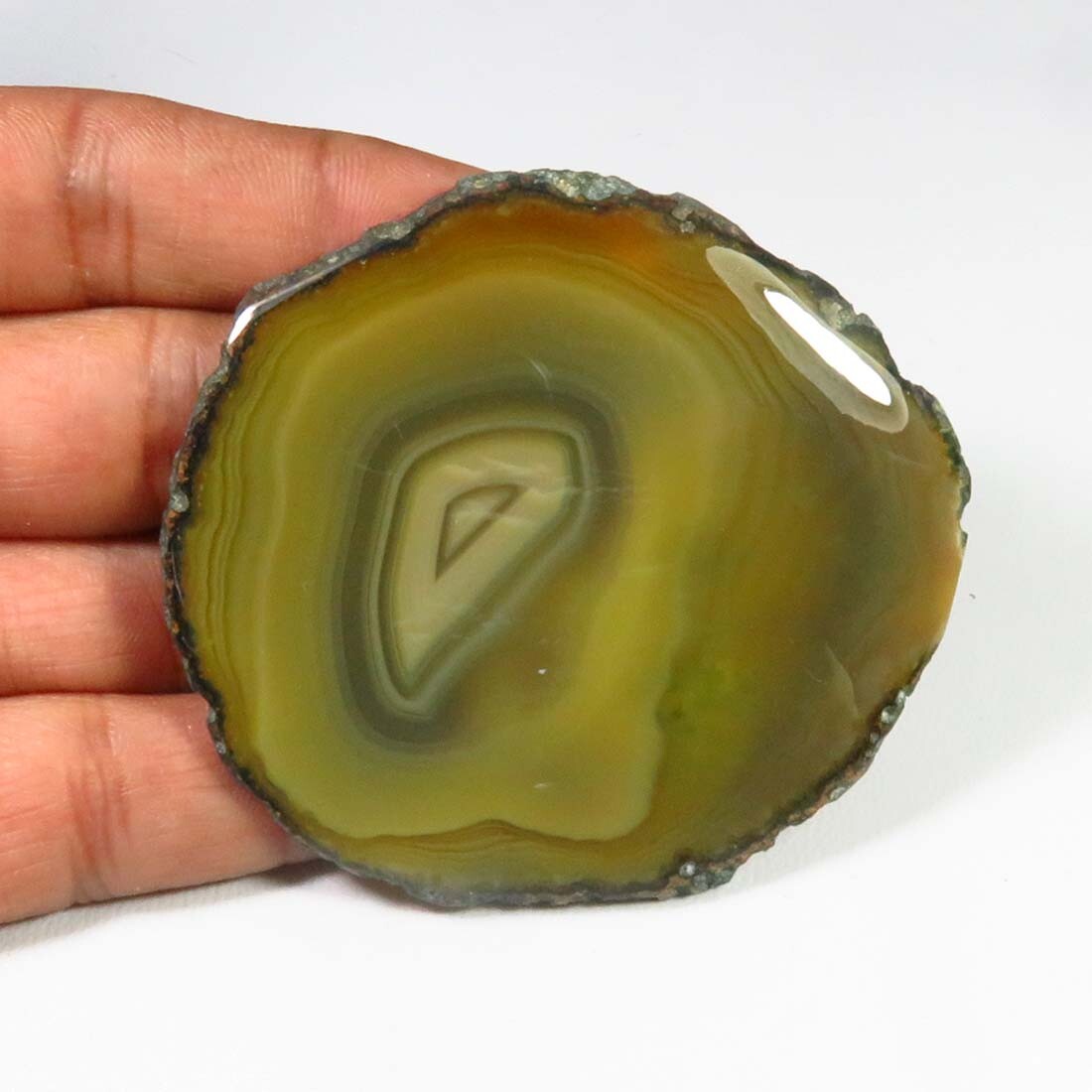 FABULOUS~ Natural Slice Geode Agate Cabs Brown SLICE Gemstone 63x57mm ...