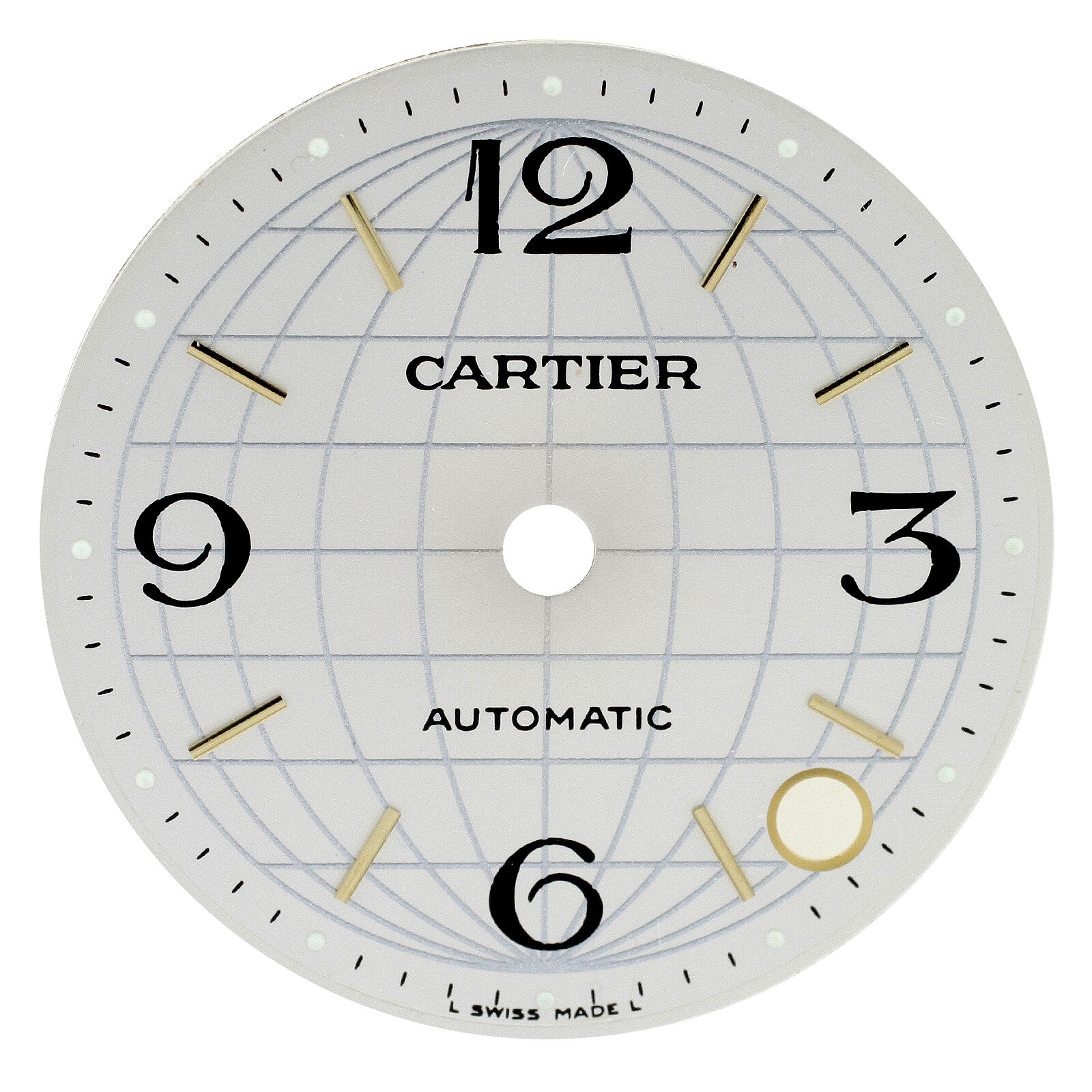 Cartier Pasha C 26 mm Silver Meridian Dial for 35 mm Automatic Unisex ...