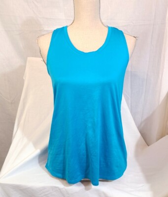 Women's Small 4-6 Athletic Works Blue Razorback Fitness Tank Top Blouse ...