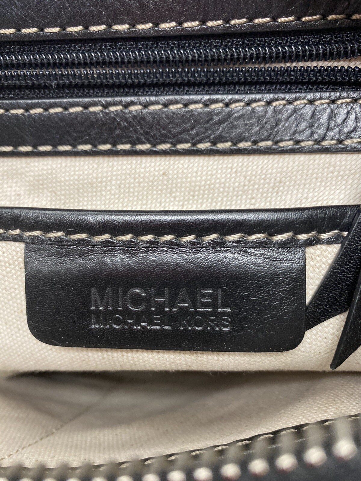 Michael Kors Vintage Black Leather Shoulder Bag Mediu… - Gem