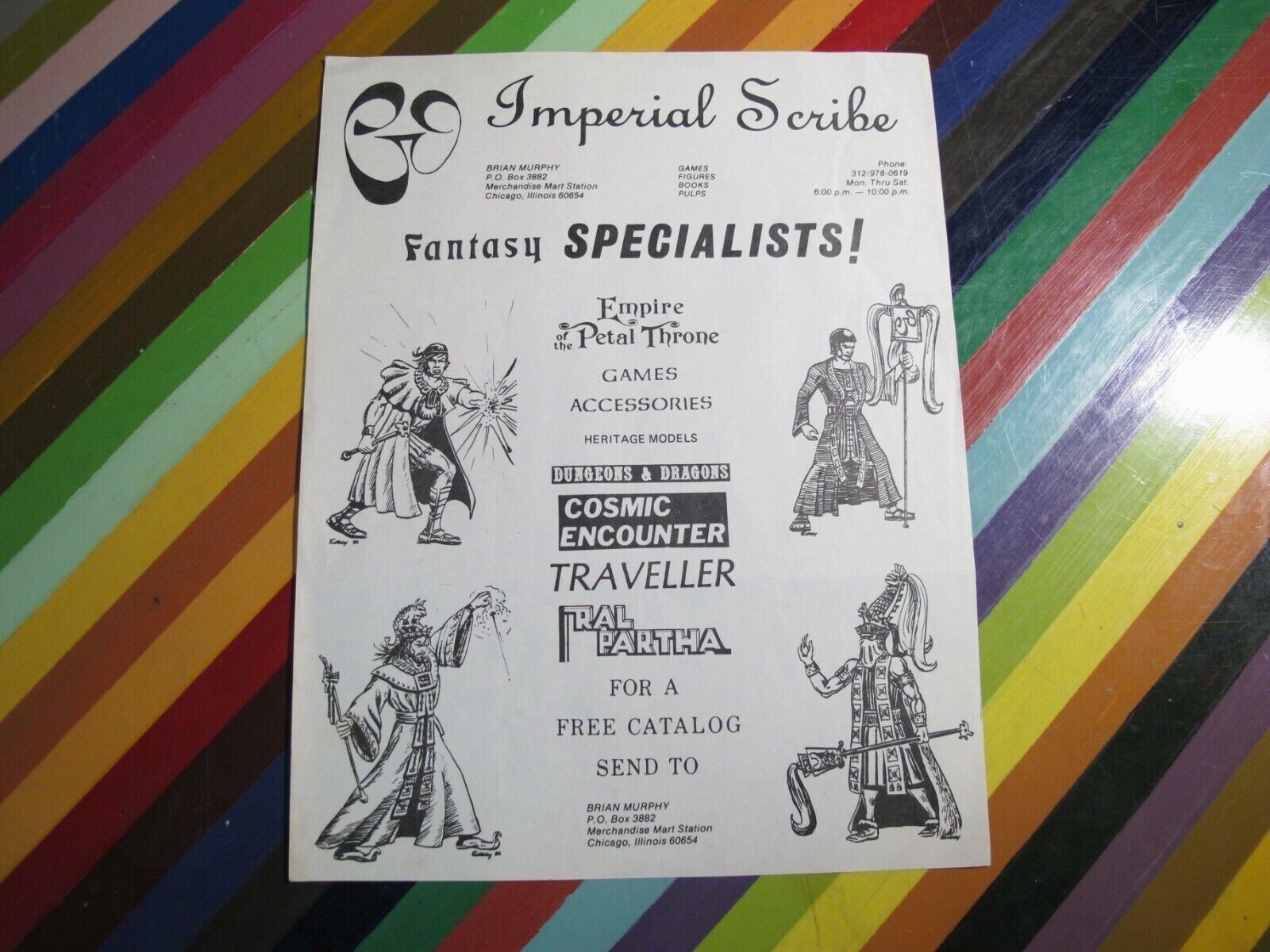 vtg 1990s Wargame Convention Imperial Scribe Fantasy Specialists flyer ...