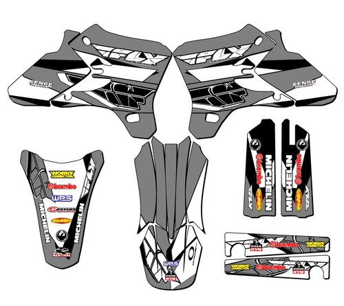 2003-2004 YZ 450 F 13 FLY Grey Senge Graphics Kit Compatible with ...