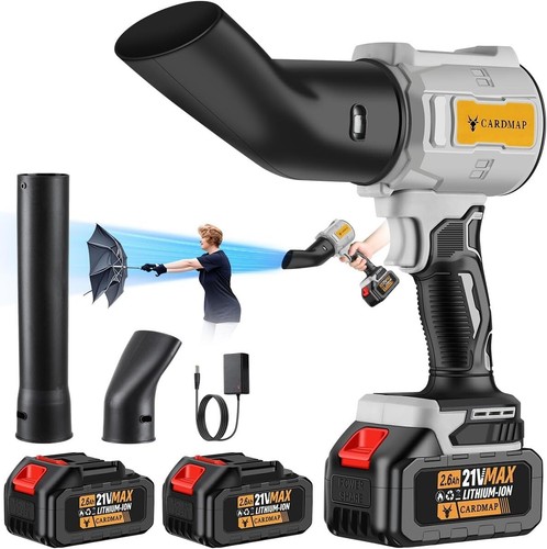 Leaf Blower Cordless with 21V*2 Pcs Battery, Handheld Electric Leaf ...