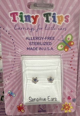 Studex Tiny Tips Earrings For Little Ears TT6049 GP Daisey Crystal Sep ...
